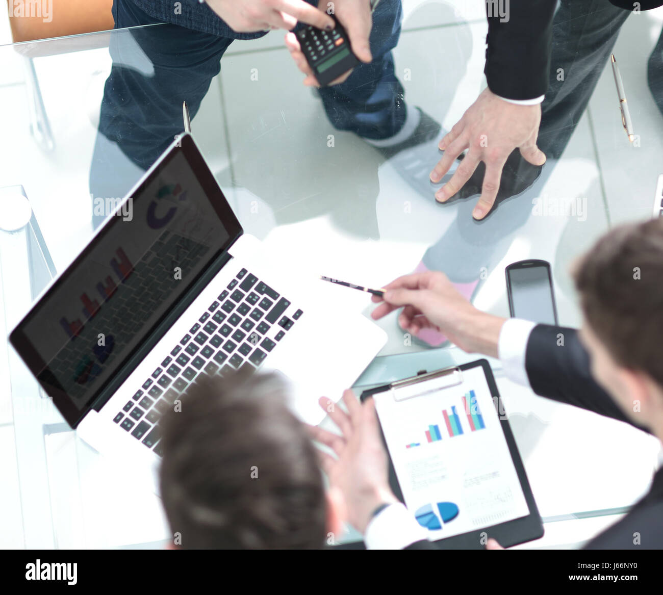 Image of two businessmen discussing computer project Stock Photo - Alamy