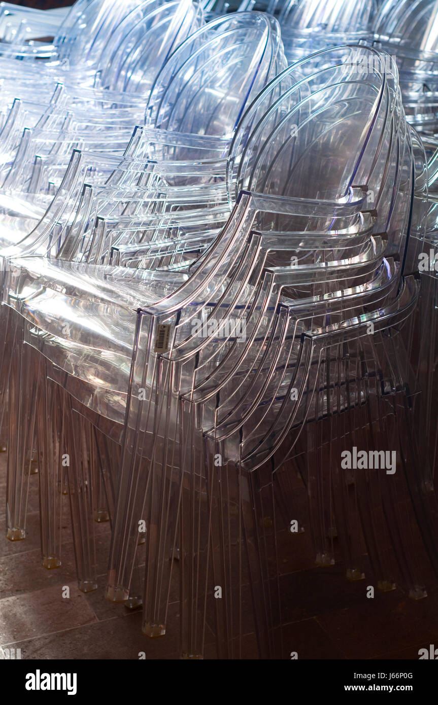 Modern Plastic Chairs Stock Photo - Alamy
