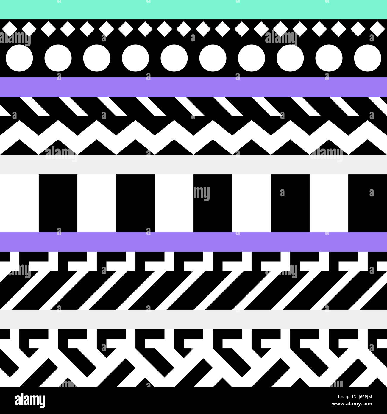 Retro color tribal seamless pattern. Fancy abstract geometric art print ...