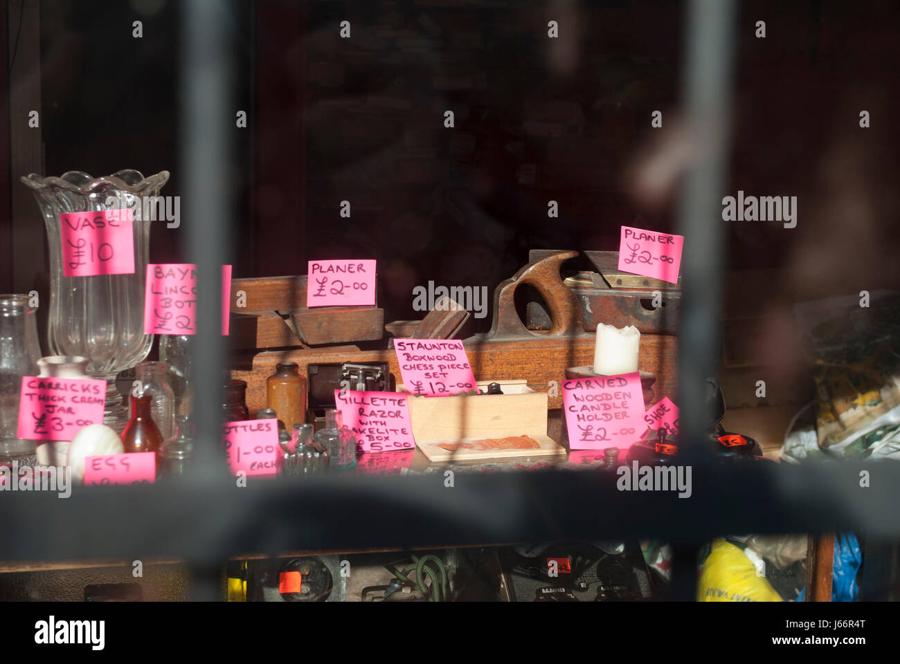 Looking through the window of J Birkett shop in Lincoln Stock Photo - Alamy