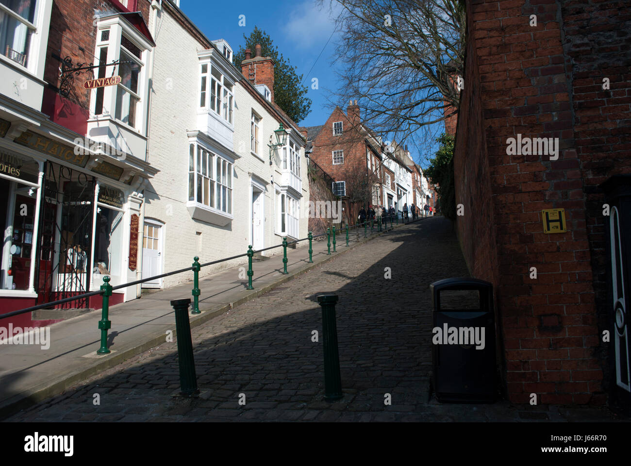 Steep Hill in Lincoln Stock Photo - Alamy