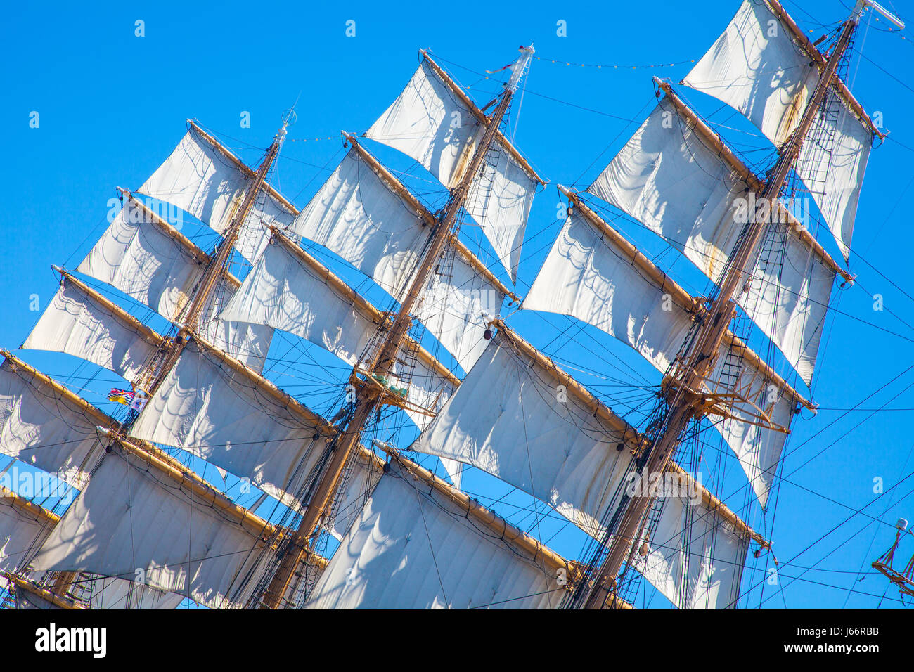 Japanese sail training tall ship Kaiwo Maru Stock Photo - Alamy