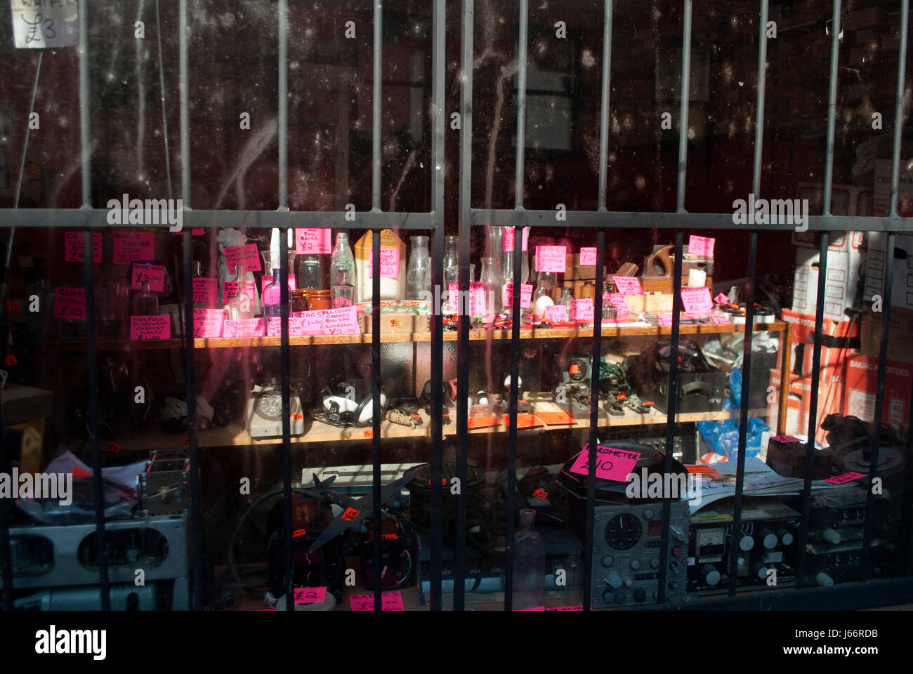 Looking through the window of J Birkett shop in Lincoln Stock Photo - Alamy