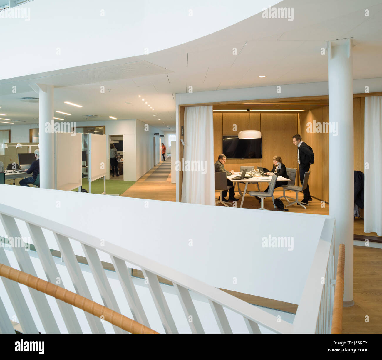 View from landing with corridor and meeting space. Swedbank Head Office ...