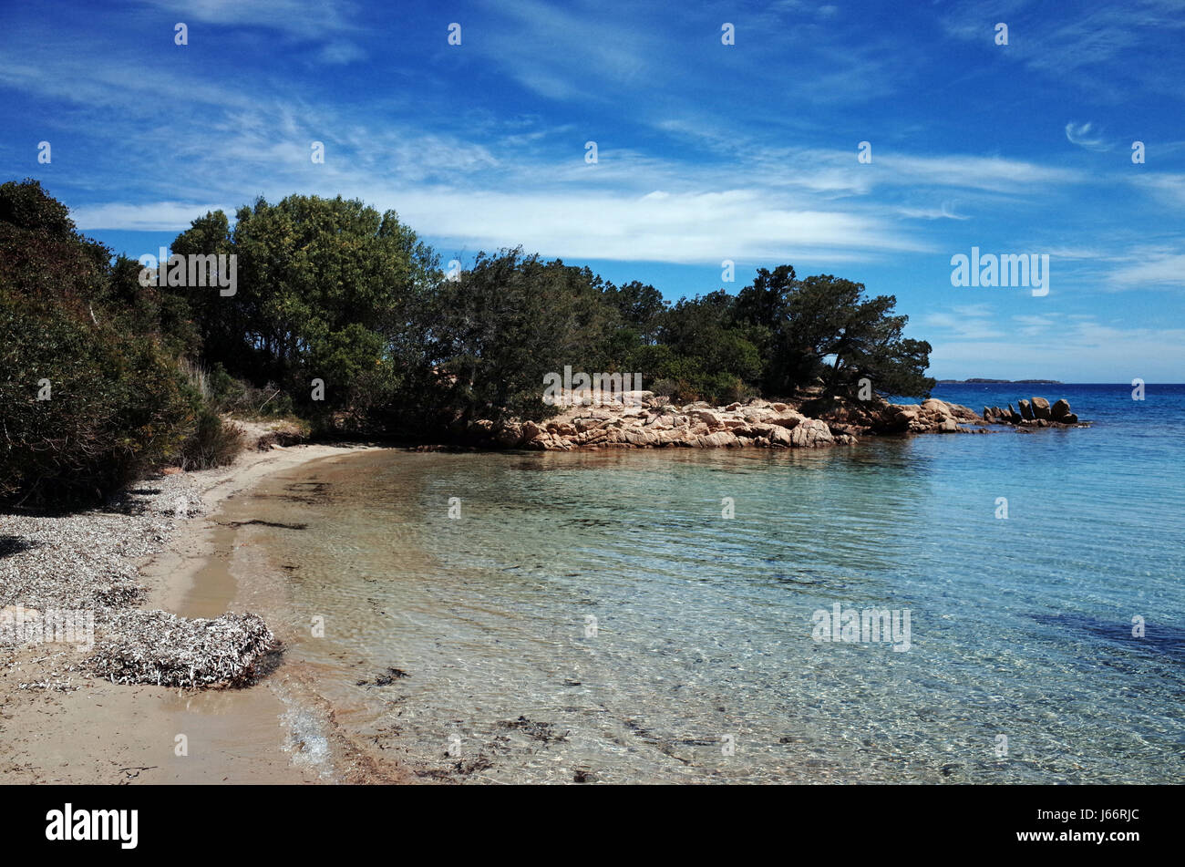 Cannigione, Sardinia. Le Piscine beach Stock Photo - Alamy