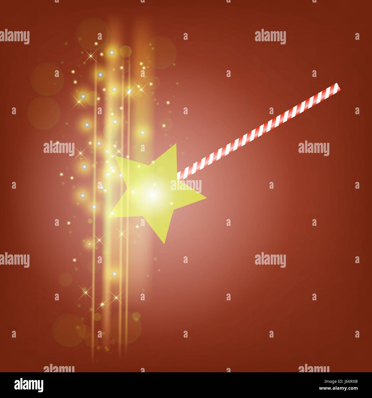 Realistic Magic Wand with Starry Lights Stock Vector Image & Art - Alamy