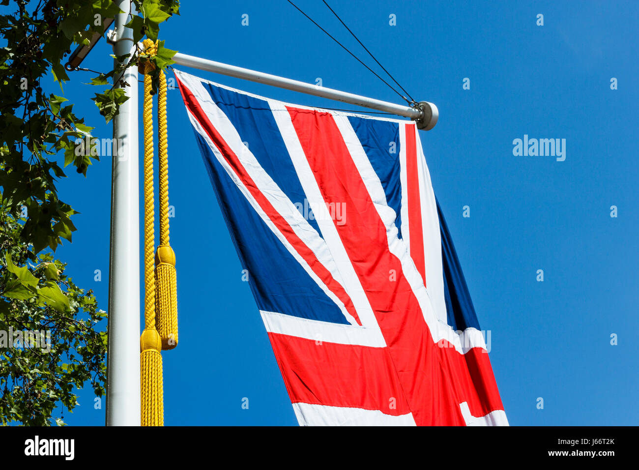 The Union Flag flying in The Mall, London, UK, during the 2012 Jubilee ...