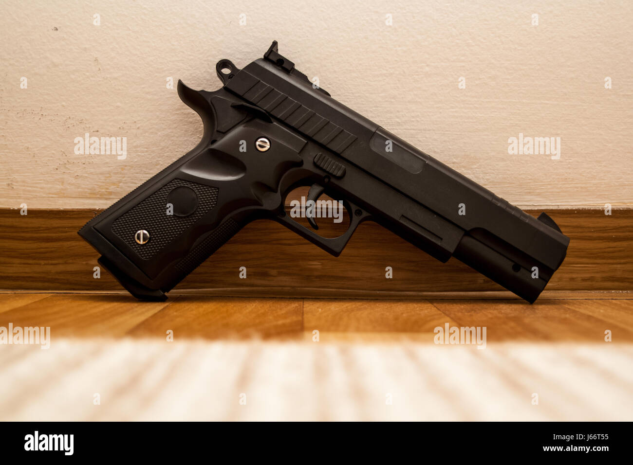 Gun on the floor, crime, robbery, murder, crime, mafia, crime scene ...