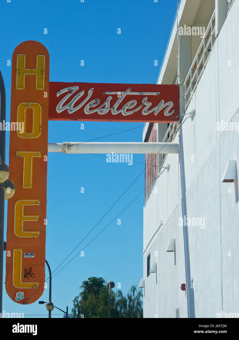 Old, Western Hotel sign, Las Vegas, Nevada Stock Photo - Alamy