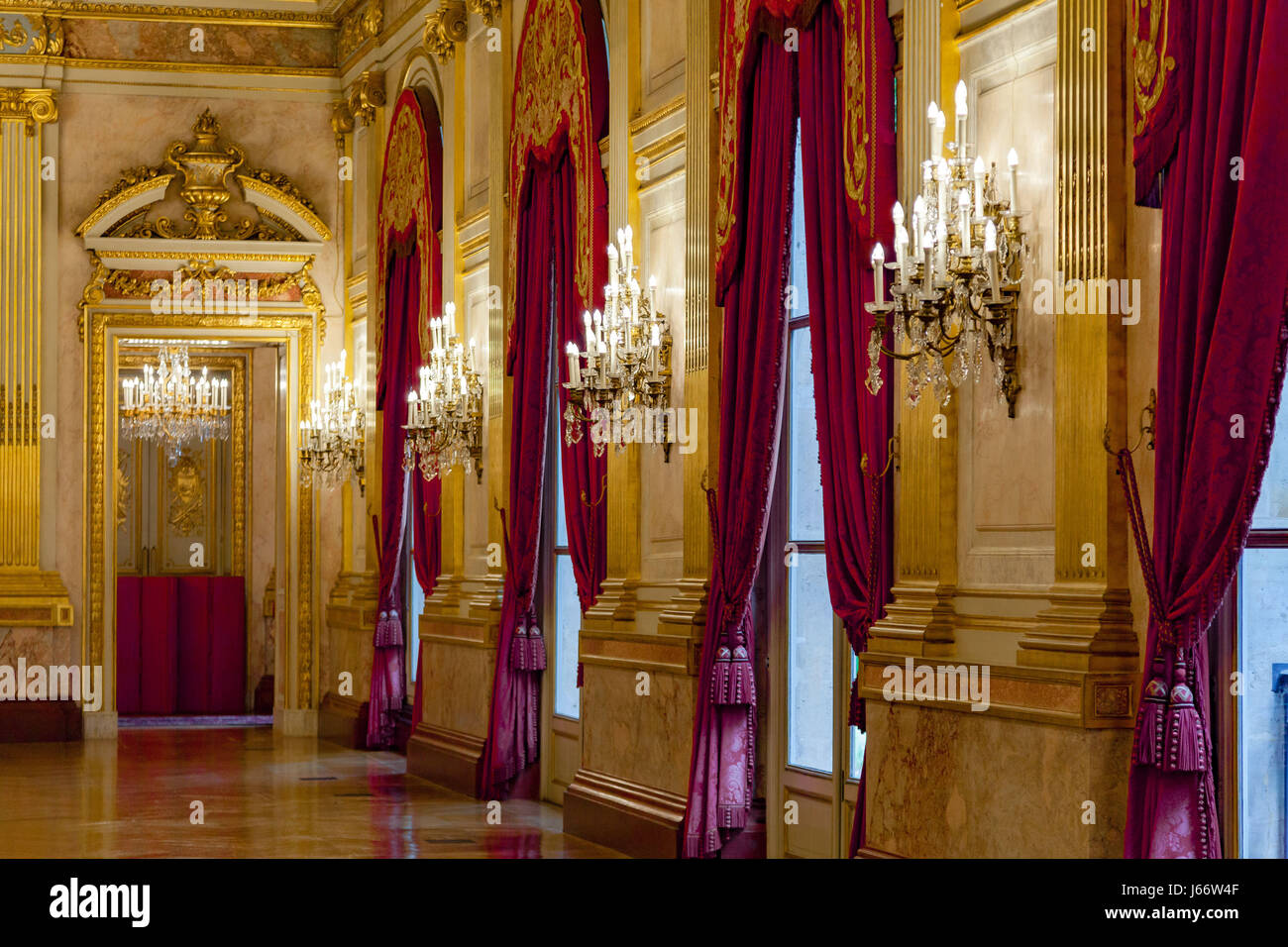 Paris, France - May, 16, 2017 : Indoor view of French National Assembly ...