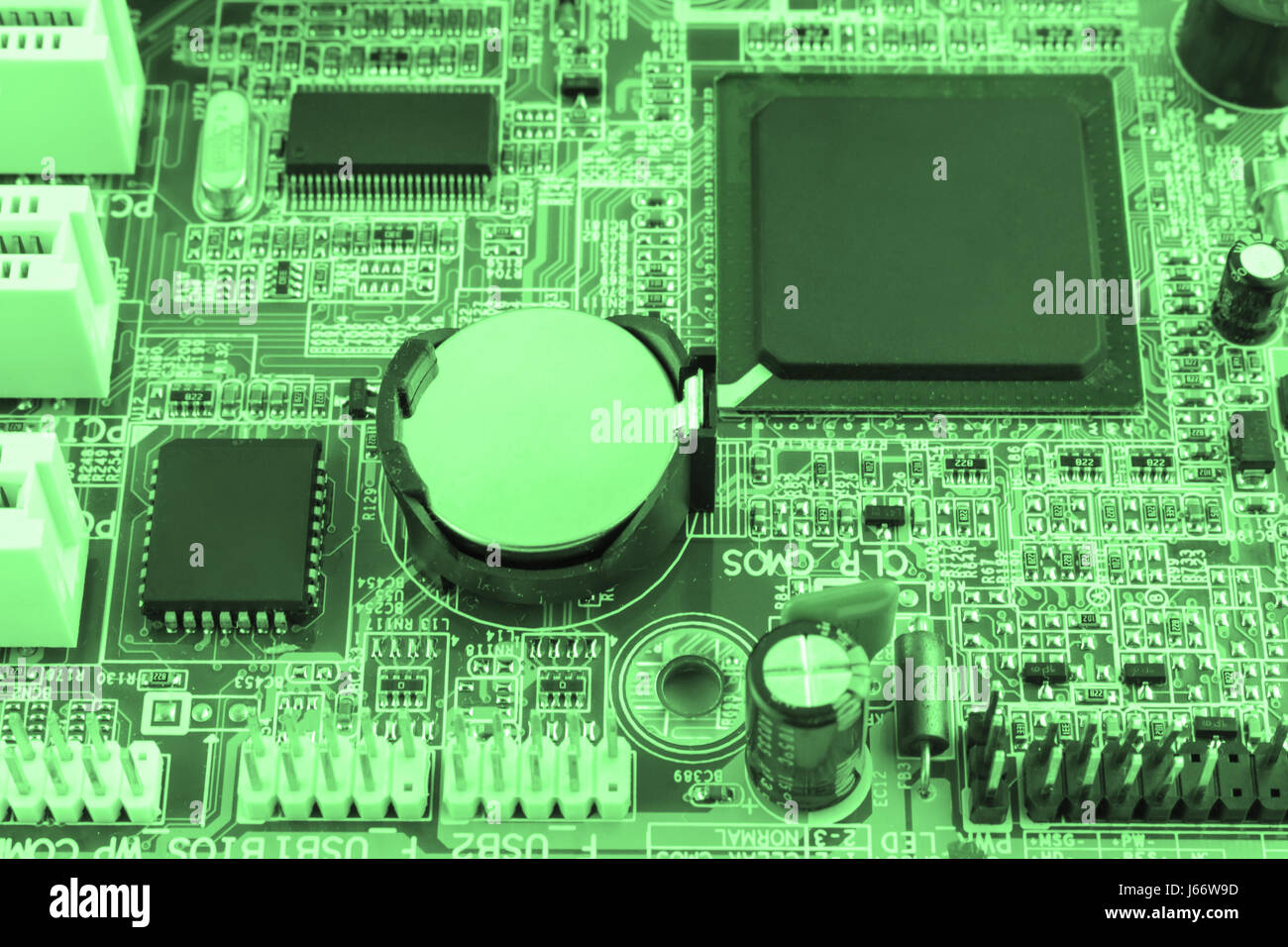 Circuit board. Electronic computer hardware technology. Motherboard ...