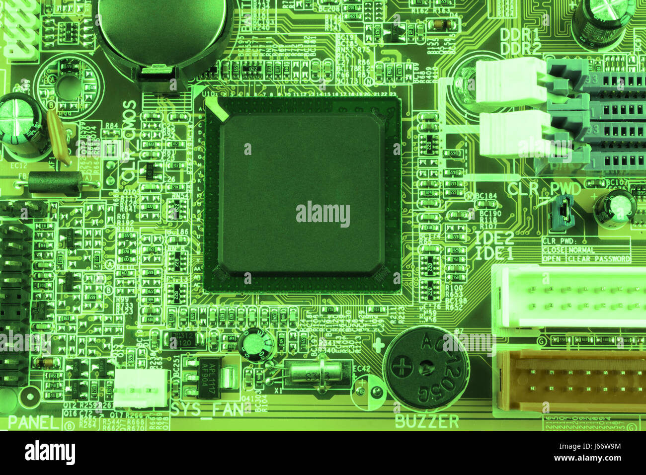 Circuit board. Electronic computer hardware technology. Motherboard ...