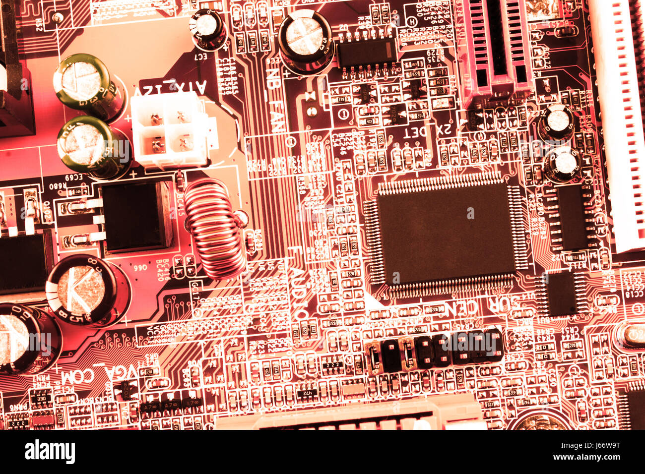 Close-up of electronic circuit board with processor Stock Photo - Alamy