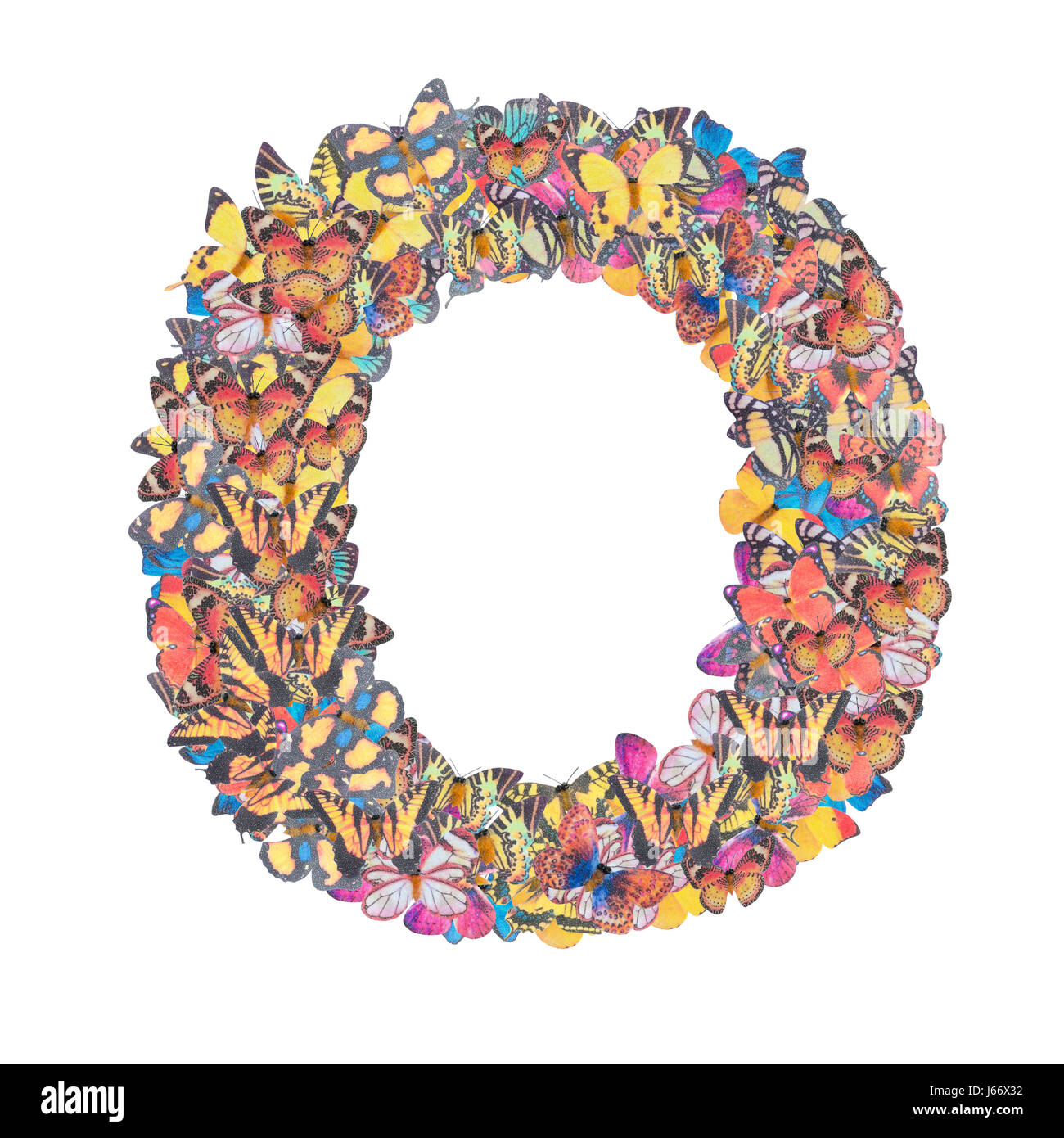 Letter O alphabet with butterfly ABC concept type as logo isolated on ...