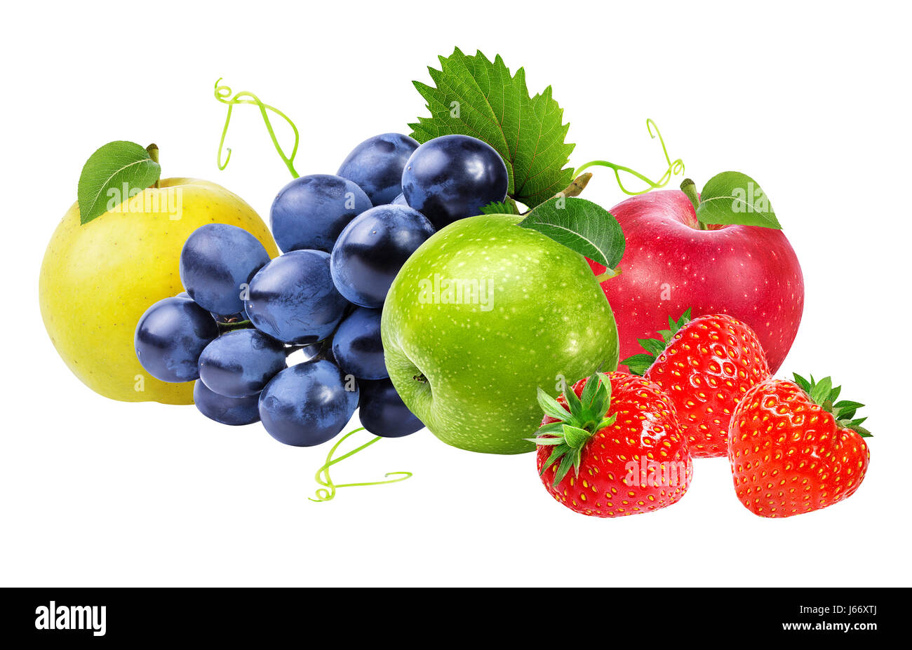 Collection of fruits isolated on white background Stock Photo - Alamy