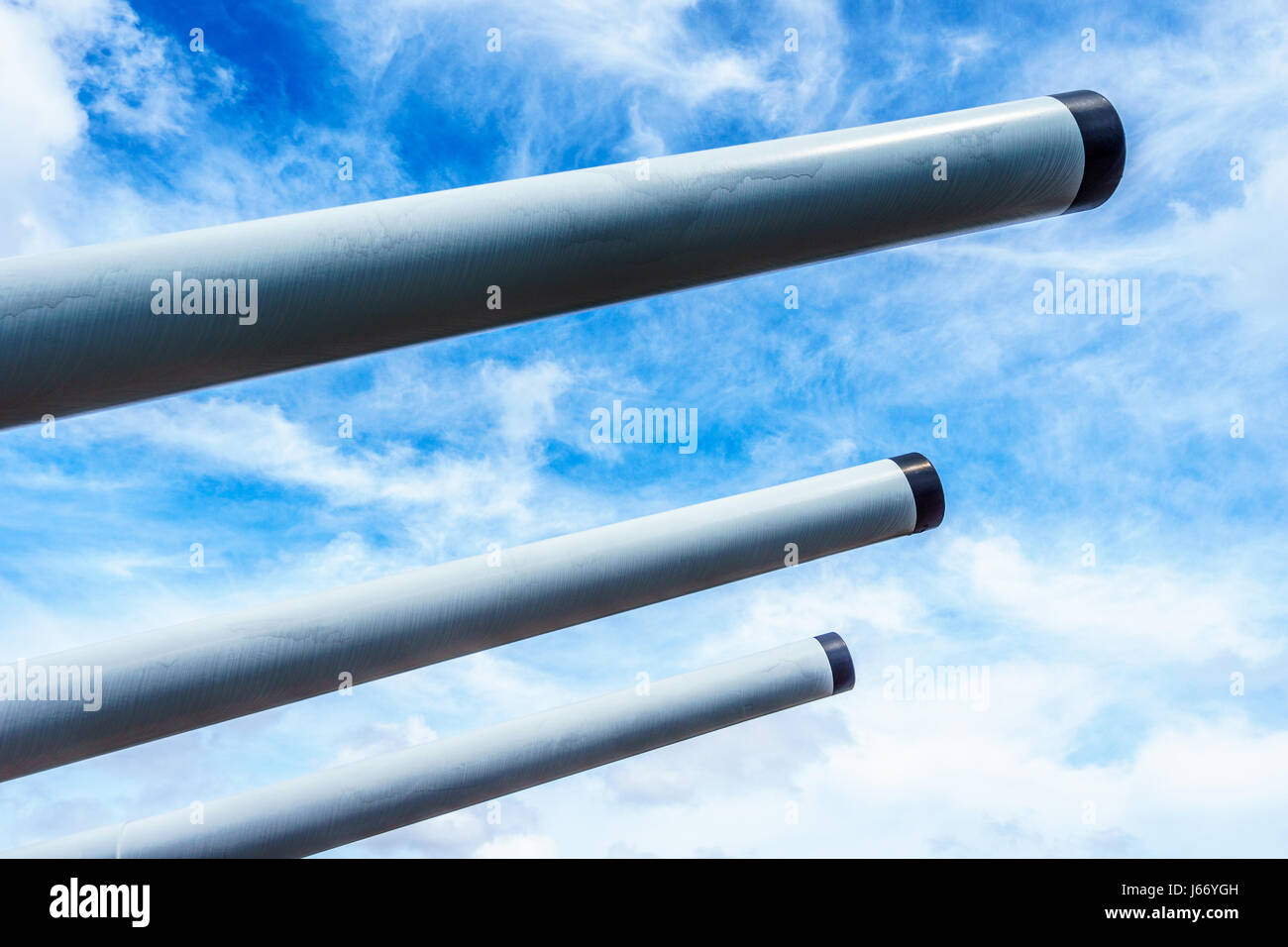 Cannon Tubes of the museum battleship USS MIssouri in Pearl Harbor ...
