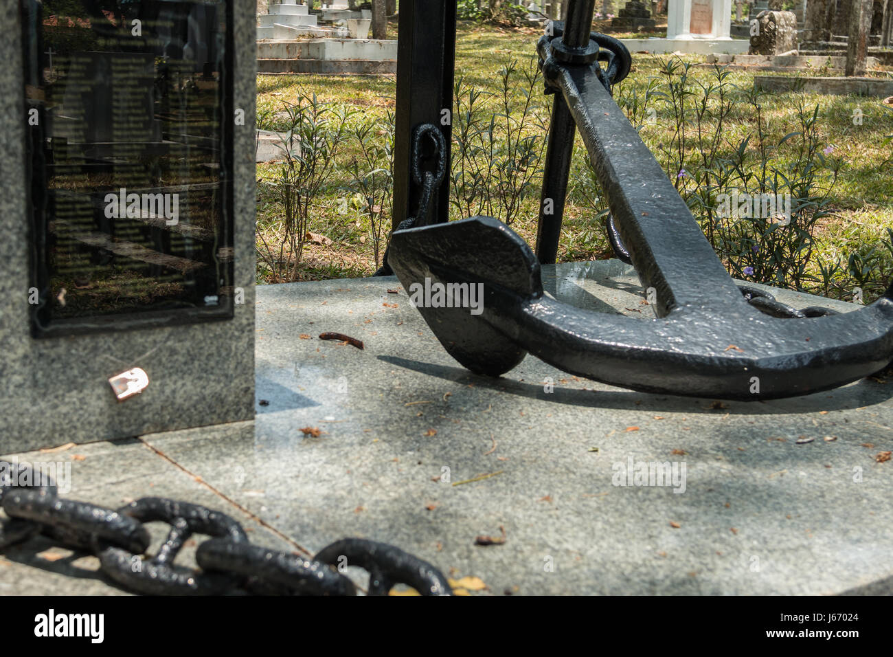 Memorial to the Russian crew of the ship Zemschug, sunk in Penang bay ...