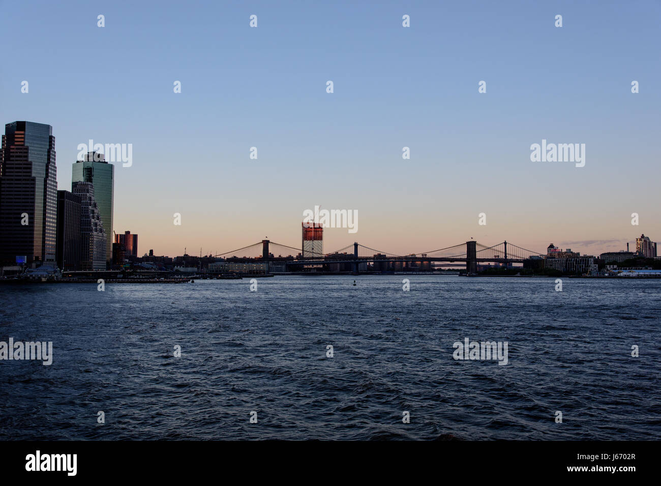 View on Manhattan and New York Harbor Stock Photo - Alamy