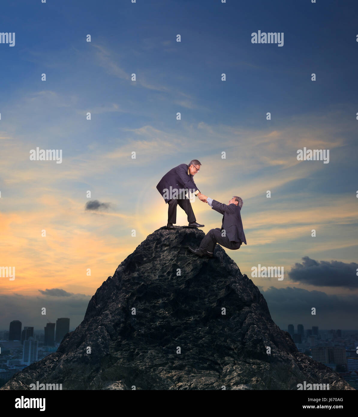 Helping Hand Mountain Climbing High Resolution Stock Photography and ...