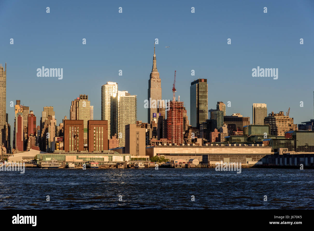 View on Manhattan and New York Harbor Stock Photo - Alamy