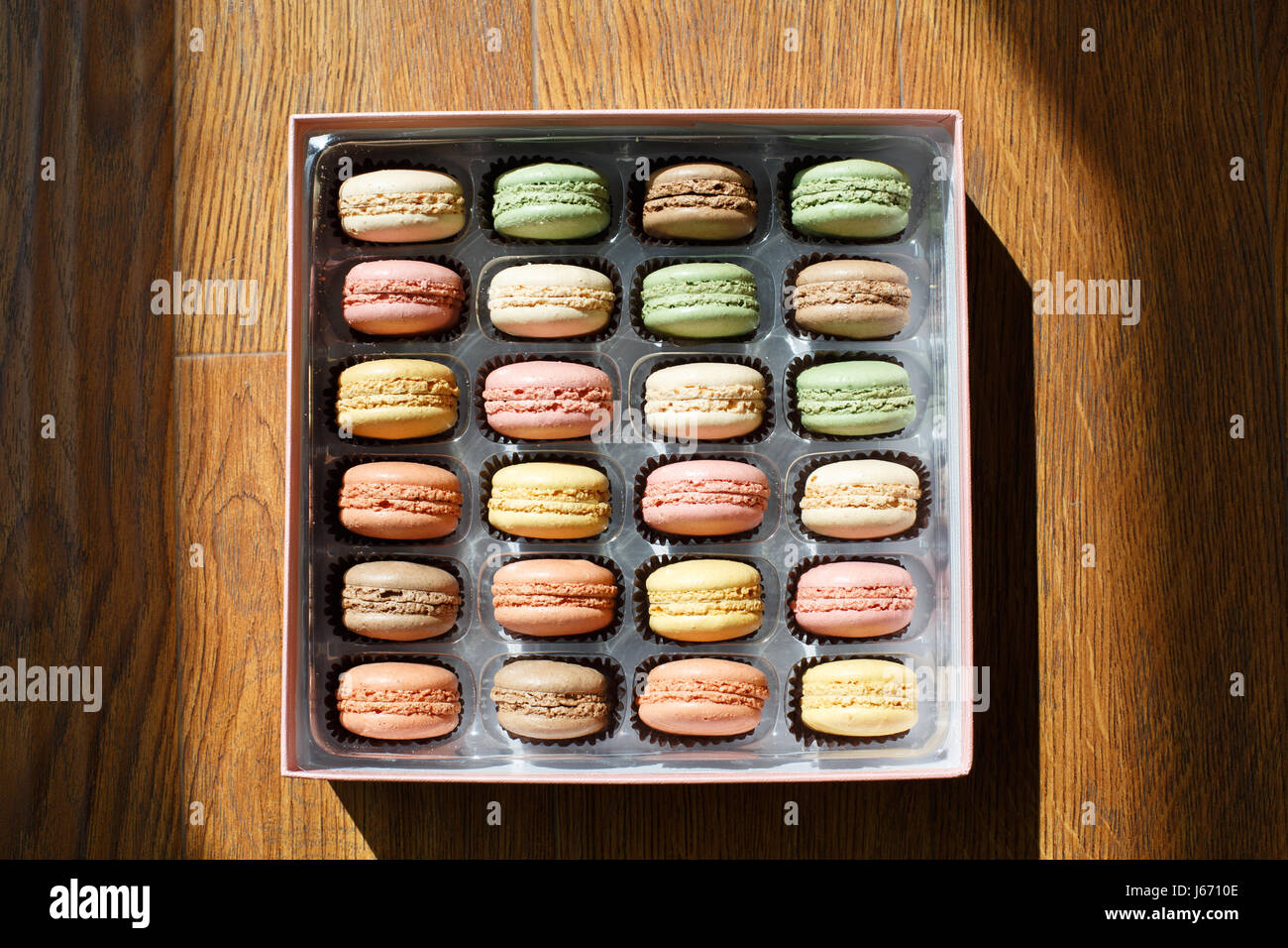 A box of biscuits Macarons Stock Photo - Alamy