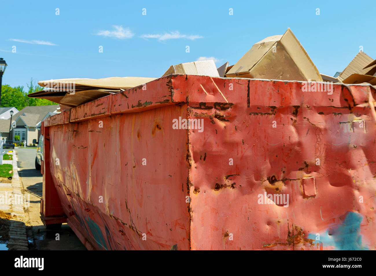 Recycling container trash on ecology and environment Stock Photo - Alamy