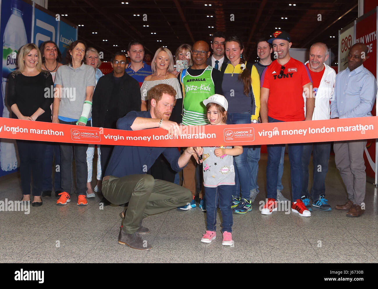 Prince Harry officially opens the 2017 London Marathon Expo at ExCel ...