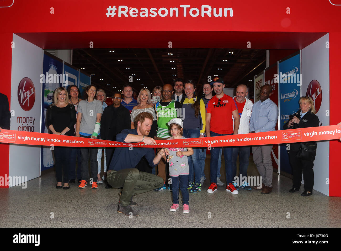 Prince Harry officially opens the 2017 London Marathon Expo at ExCel ...