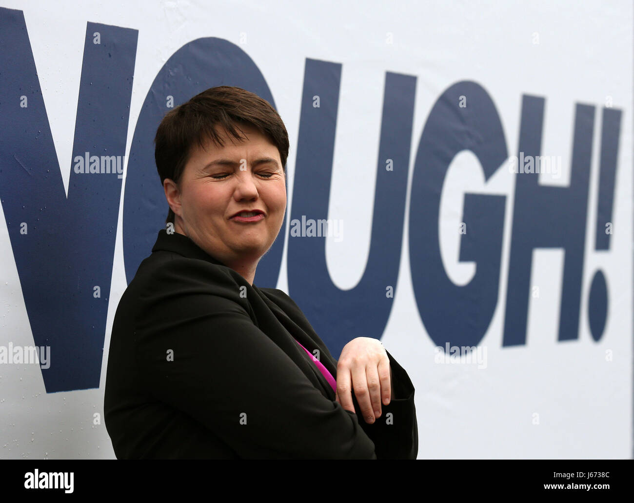 Scottish Conservative leader Ruth Davidson with supporters as she ...