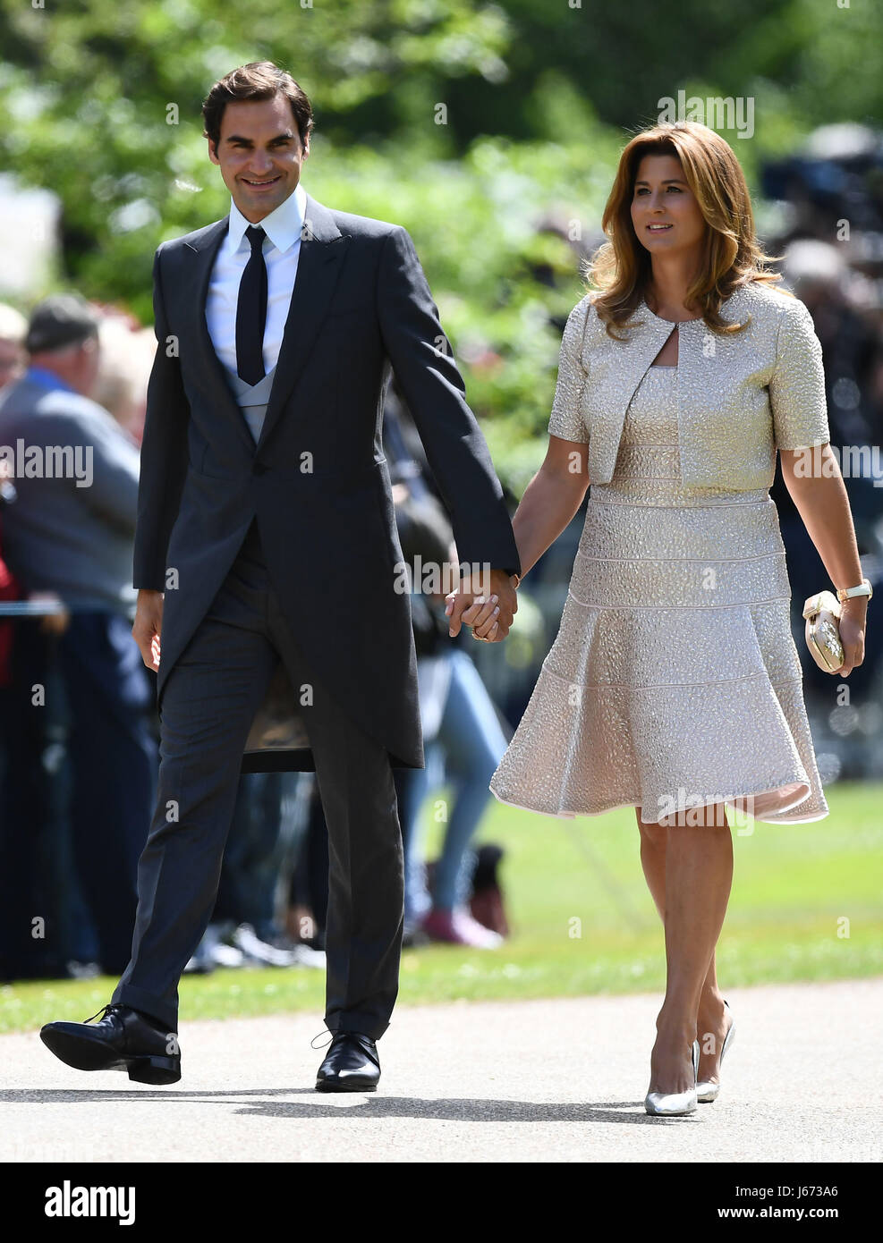 Roger Federer and his wife Mirka arrive at St Mark's church in ...