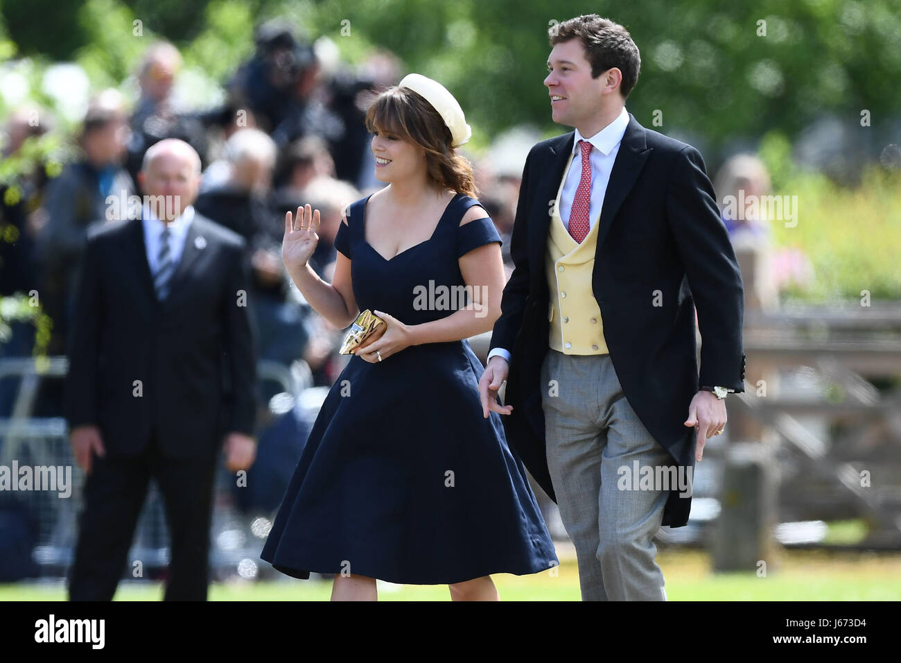 Princess Eugenie and and her partner Jack Brooksbank arrive at St Mark ...