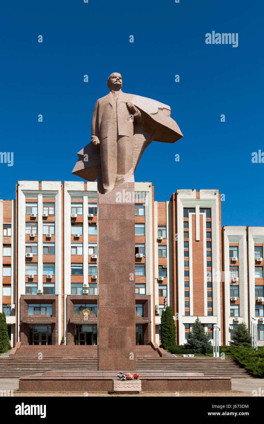 Tiraspol, Republic of Moldova, Parliament buildings and Lenndmark Stock ...