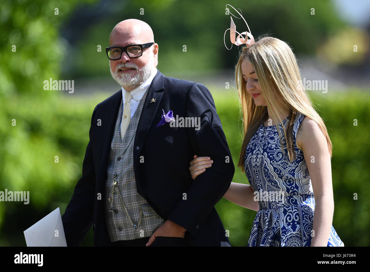 The uncle of Pippa Middleton, Gary Goldsmith arrives with his daughter ...
