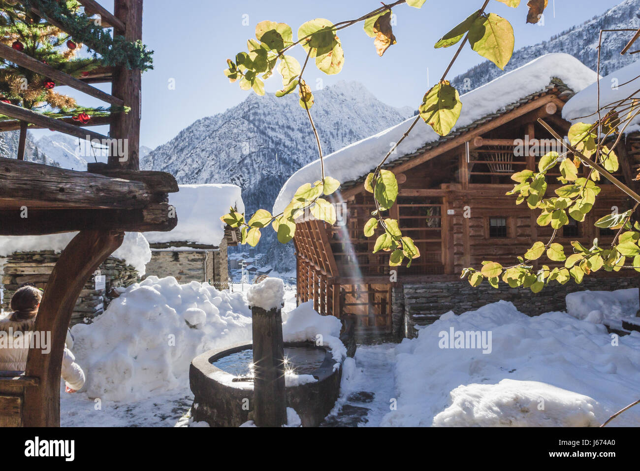 Walser hut, Alagna, Valsesia, Piedmont, Italy Stock Photo - Alamy