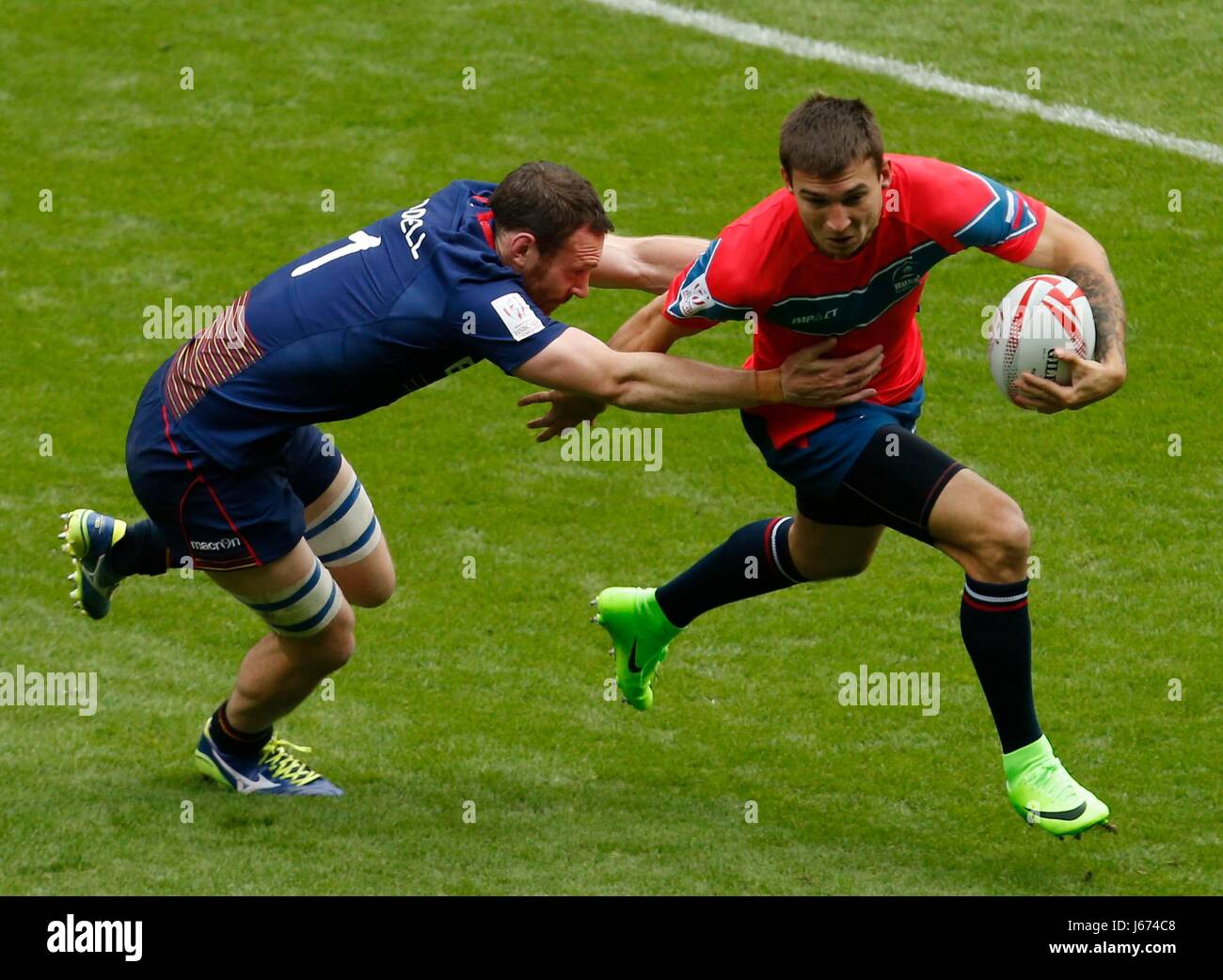 Scotland's Scott Riddell and Russia's Roman Roshchin during day one of ...