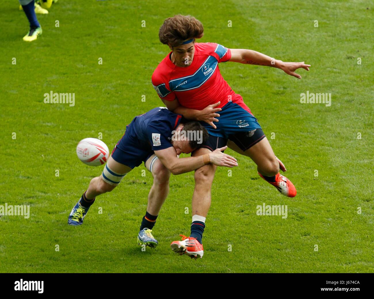 Scotland's Scott Riddell and Russia's German Davydov during day one of ...