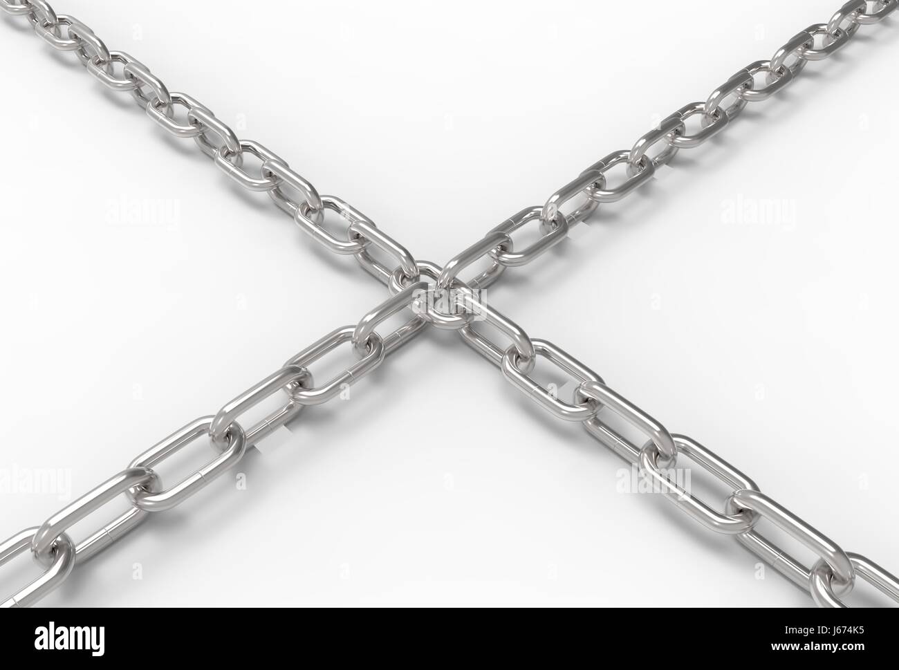 Iron chain isolated on white background. 3D illustrating Stock Photo ...