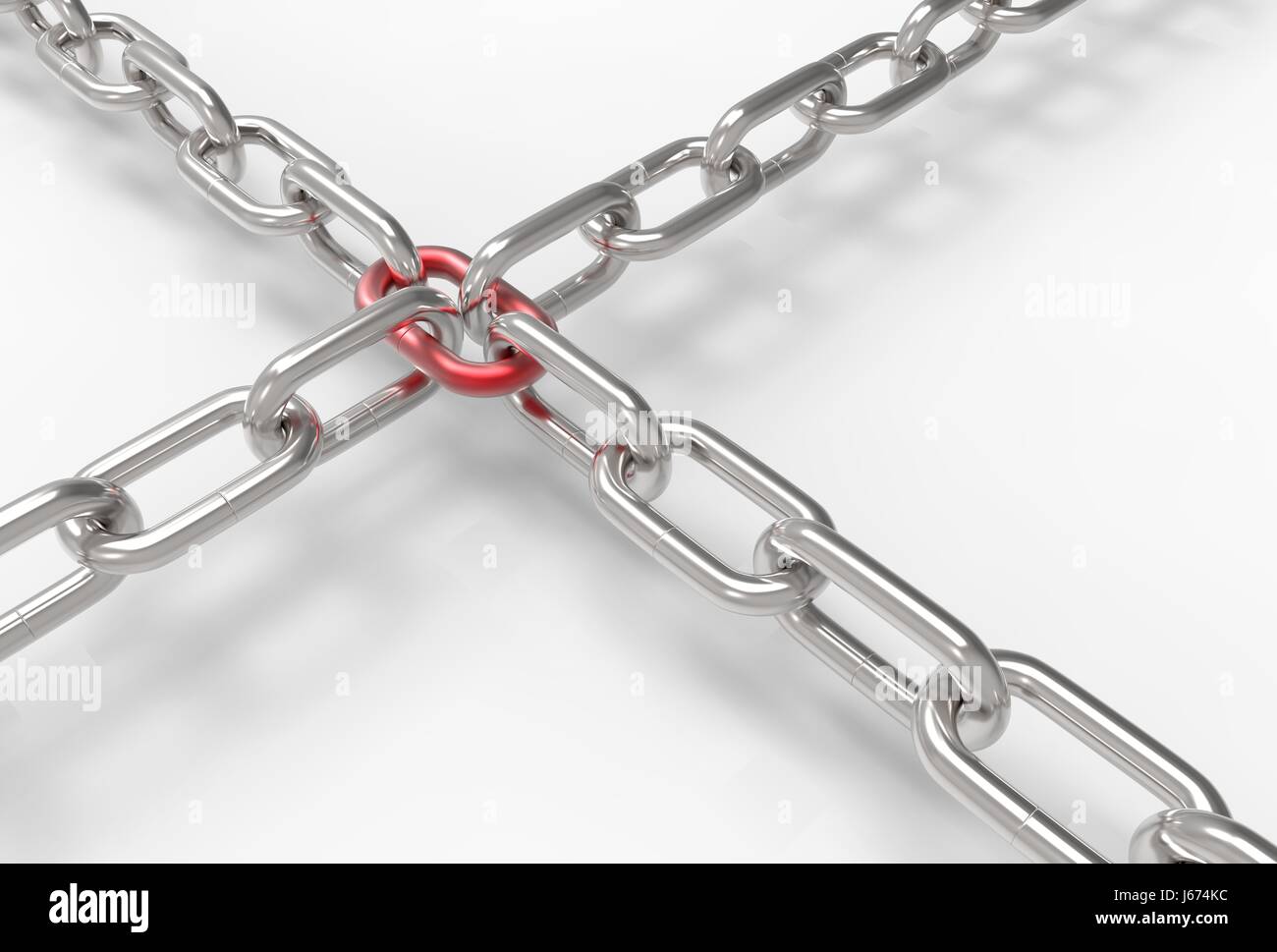 Iron chain isolated on white background. 3D illustrating Stock Photo ...