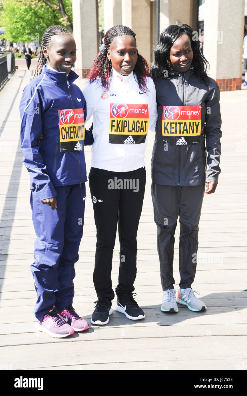 Photocall with the London Marathon 2017 Elite Women runners at Tower ...