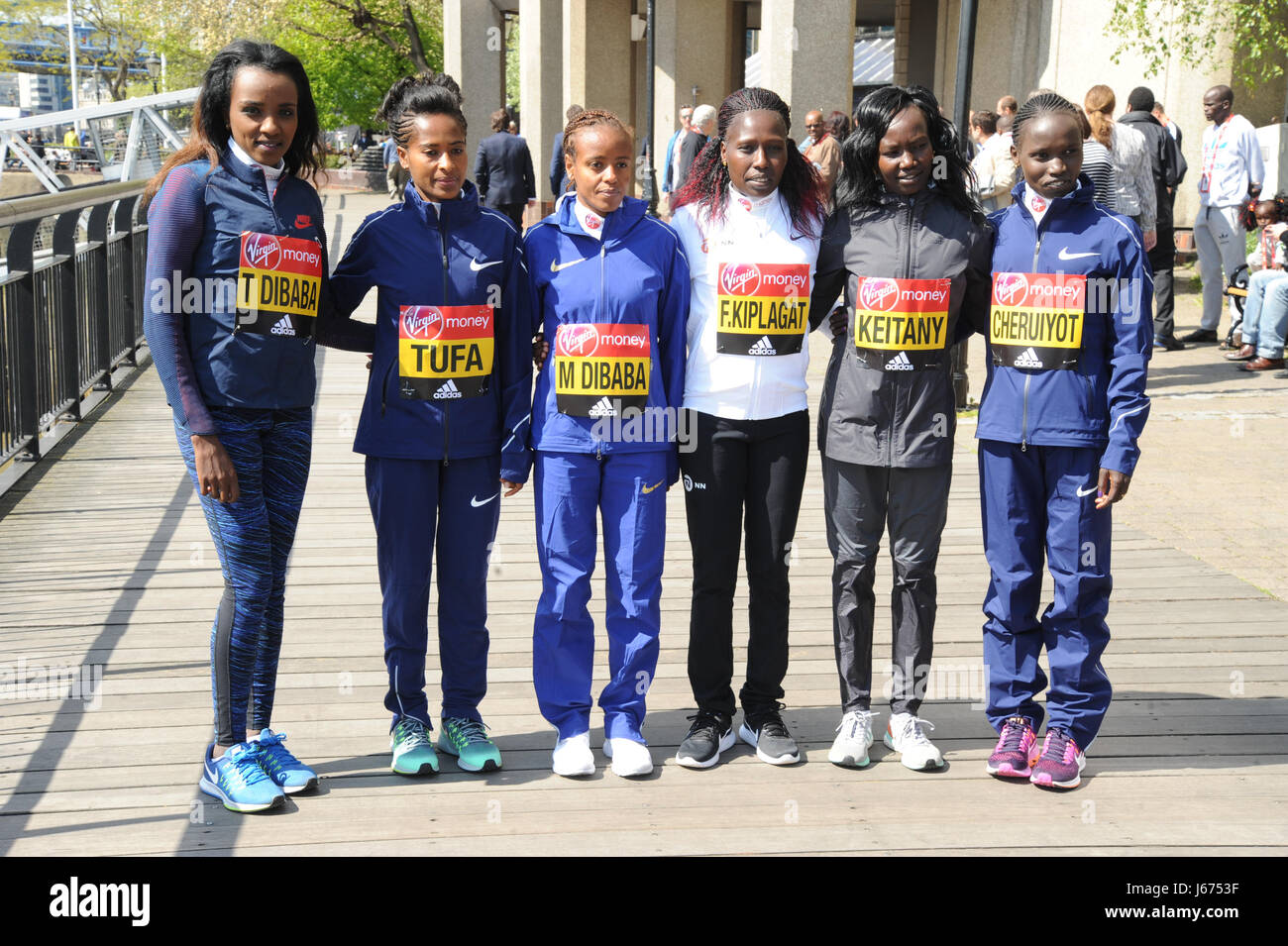 Photocall with the London Marathon 2017 Elite Women runners at Tower ...