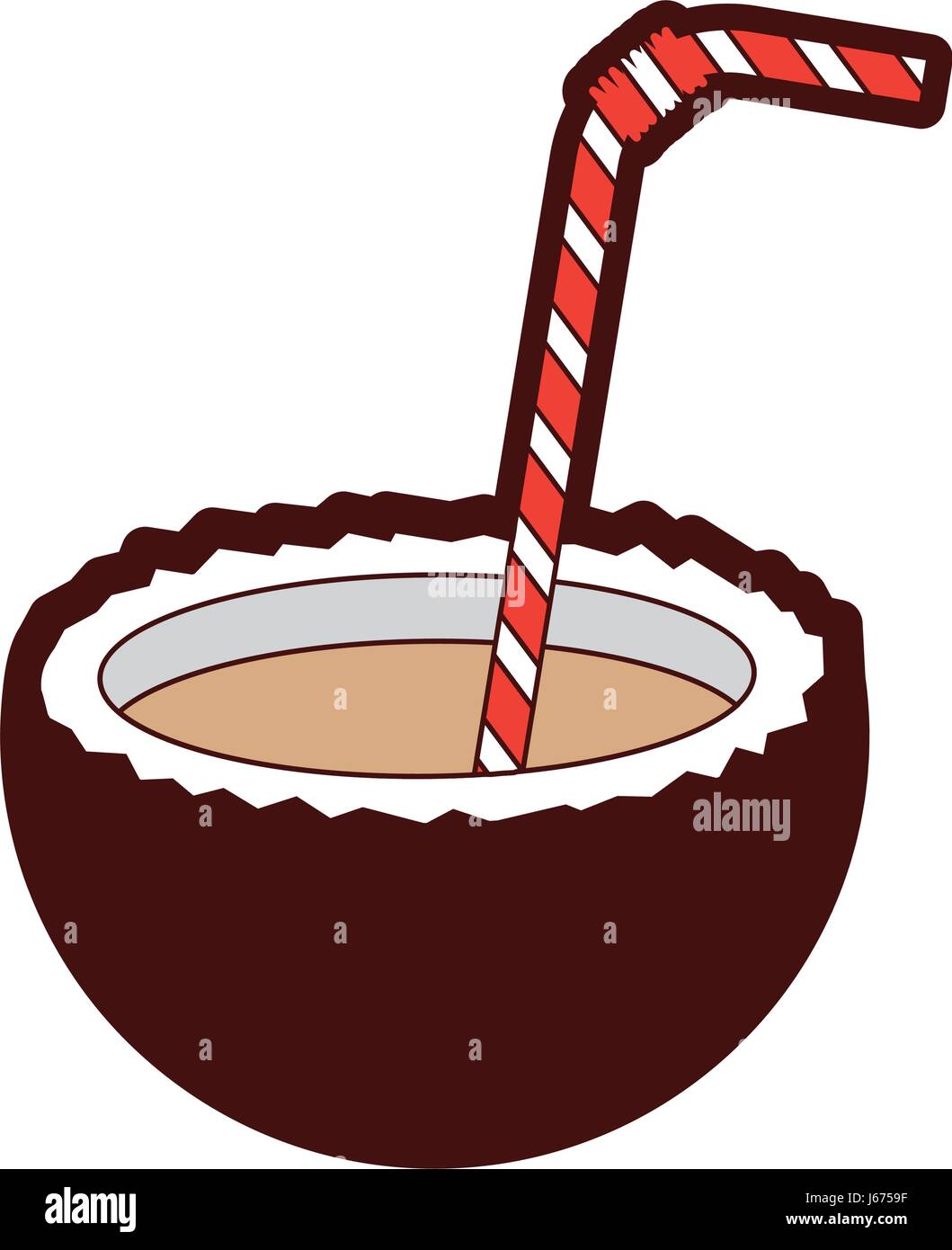 tropical coconut cocktail icon Stock Vector Image & Art - Alamy