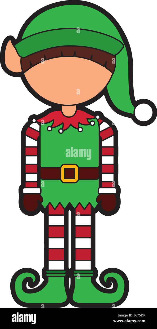 cute little christmas boy elf Stock Vector Image & Art - Alamy