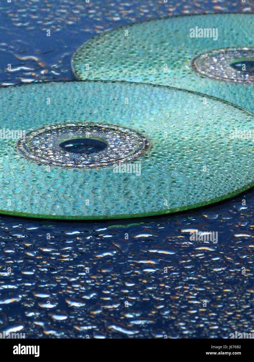 blue drop wet dvd CD rain computers computer water drip drops seeping ...