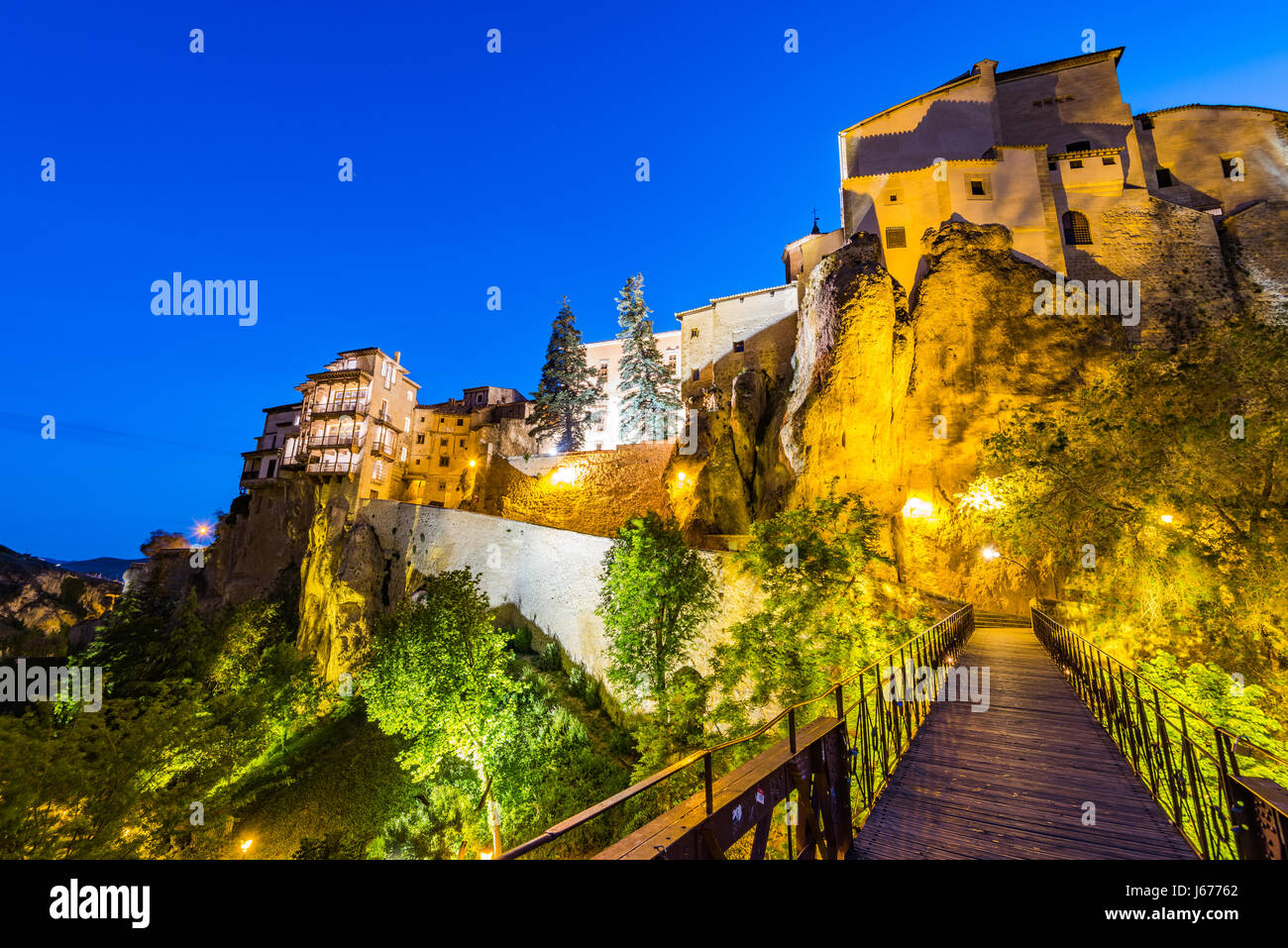 Medieval houses in Cuenca, Spain Stock Photo - Alamy