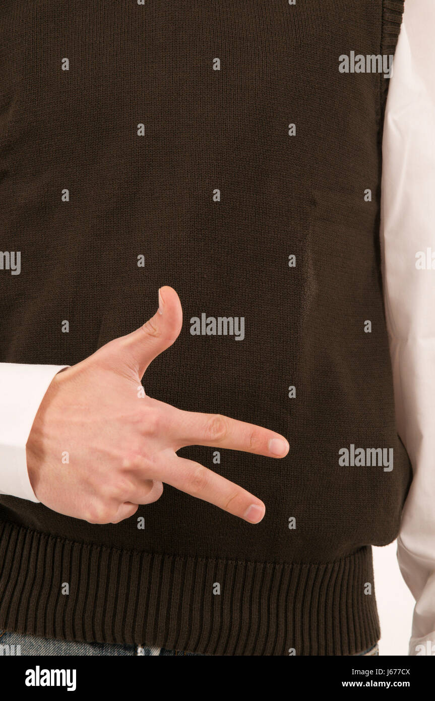 finger human human being person three man gesticulate indicate show ...