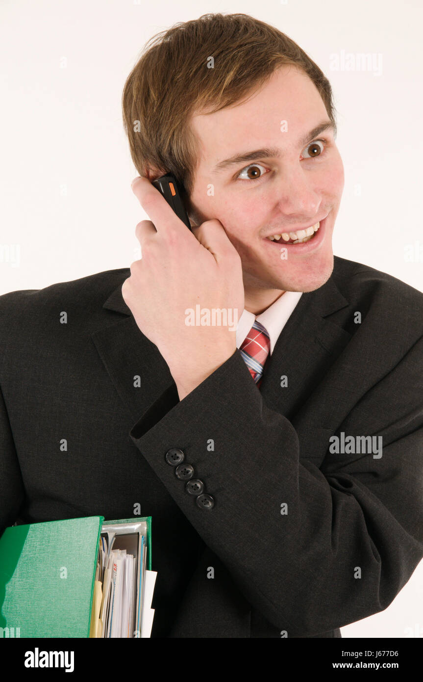 person business man businessman contented wonder man telephone phone ...