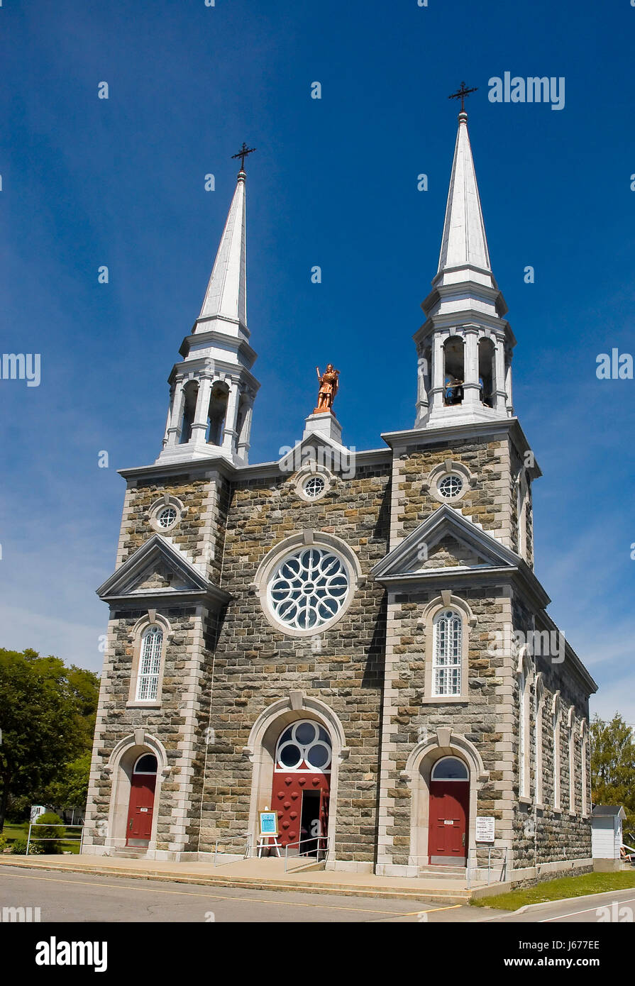 church blue house building religion religious church city town green ...