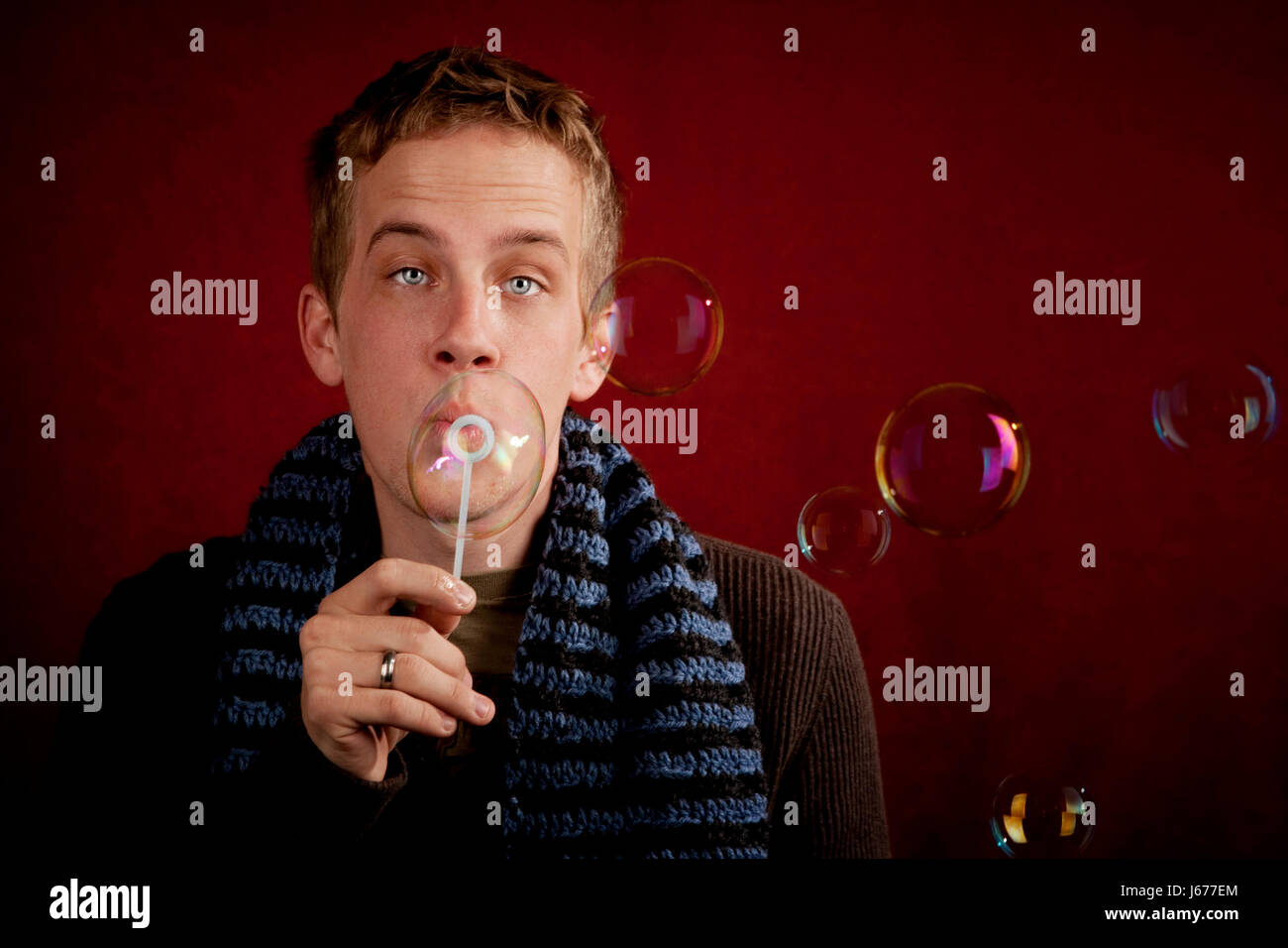 male masculine blow wet handsome inflate wand man bubble playful male ...