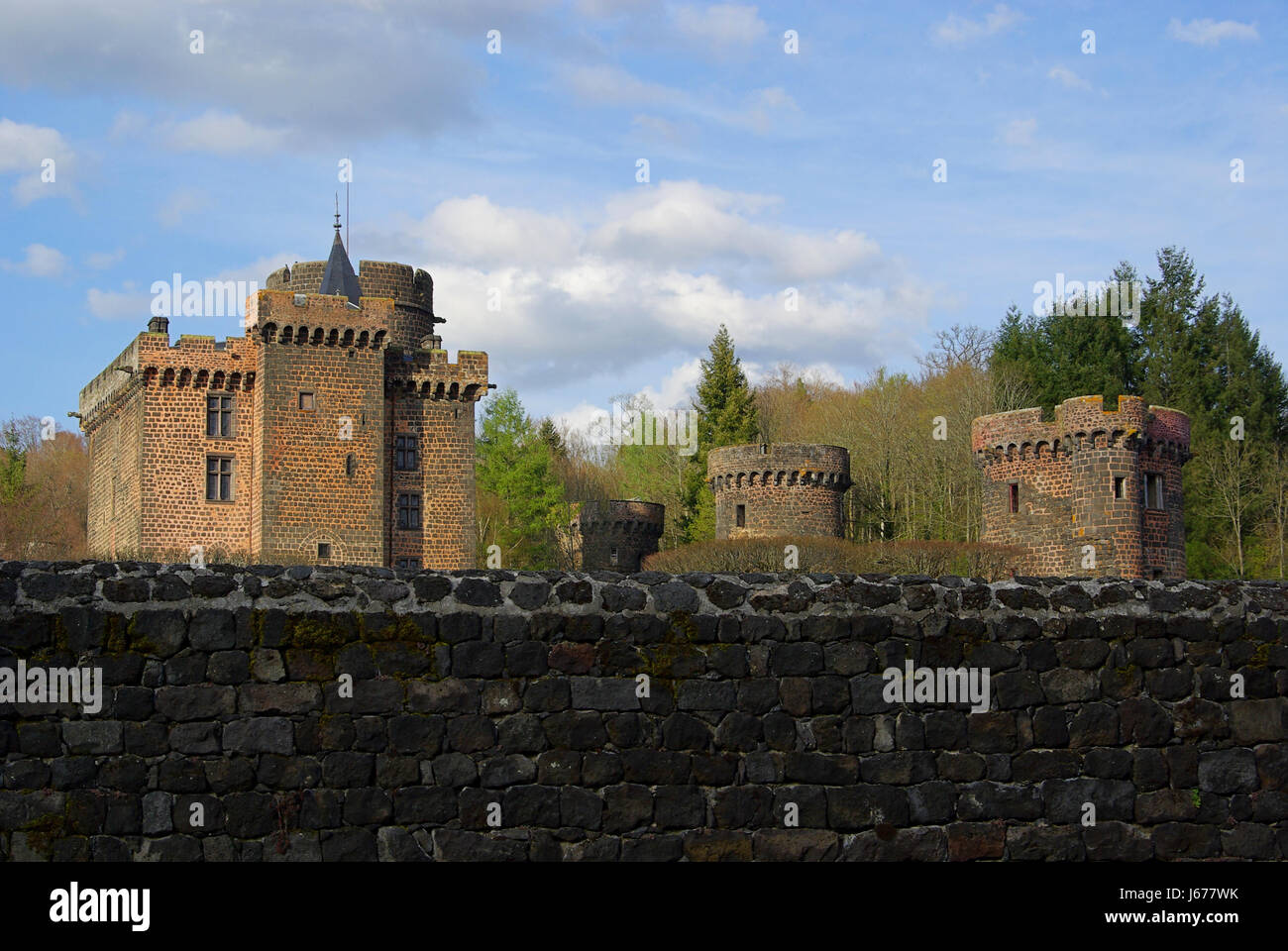 fortress granite basalt chateau castle blue tower stone chapel europe ...