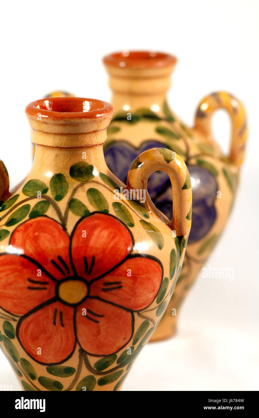 isolated vessel jug decoration container flowerpot ceramic containers ...